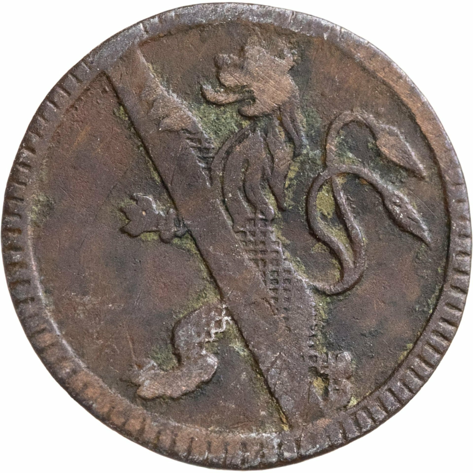Германия, Бамберг 1 геллер 1780, Медь, в сохранности VF-XF