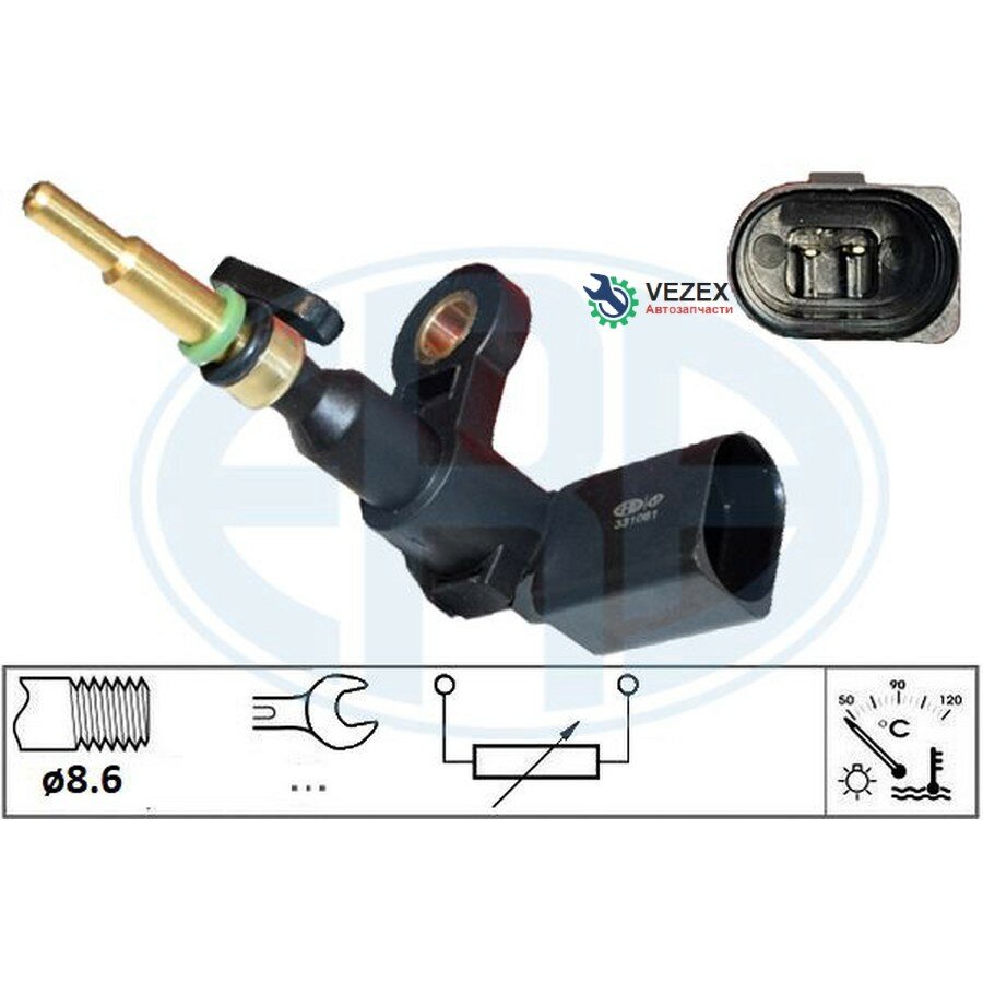 ERA 331061 Датчик, температура ОЖ\ SKODA OCTAVIA IV, RAPID VW CADDY, GOLF, PASSAT 331061