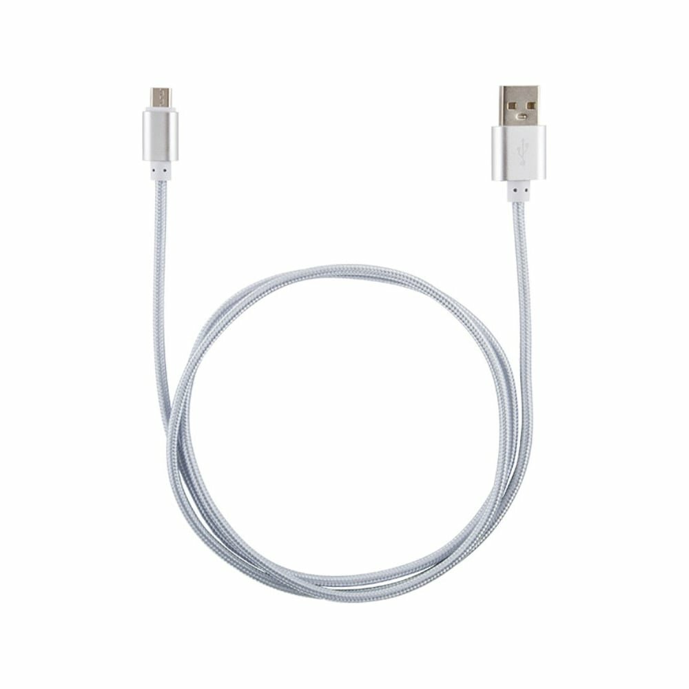 Кабель USB/MicroUSB Energy ET-01 цвет - серебро 006370