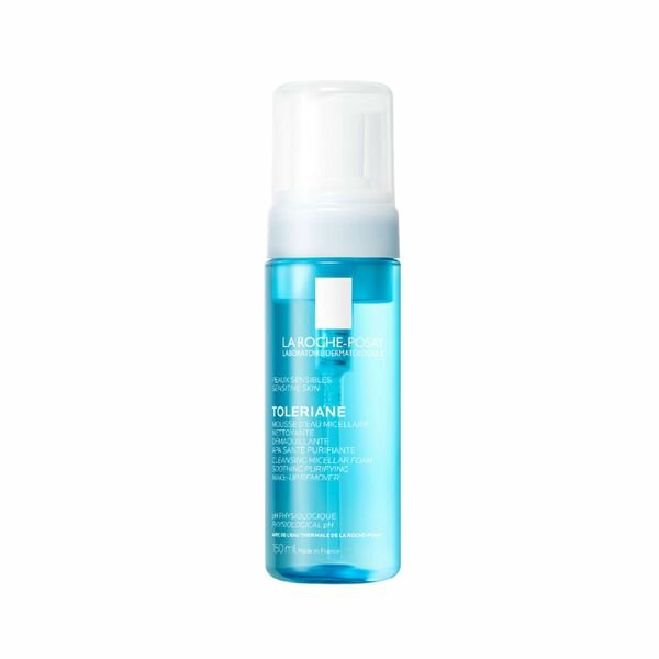 La Roche-Posay Мицеллярная очищающая пенка для умывания лица и снятия макияжа для женской, мужской и подростковой кожи всех типов, включая проблемную и чувствительную, 150 мл
