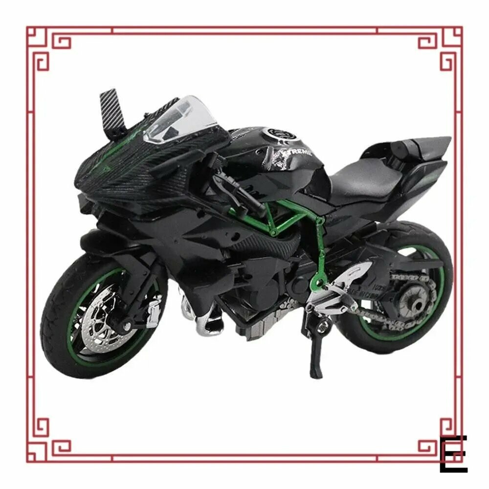Модель мотоцикла коллекционная с подножкой 1:18/ игрушка для мальчиков, игрушечный транспорт, мото