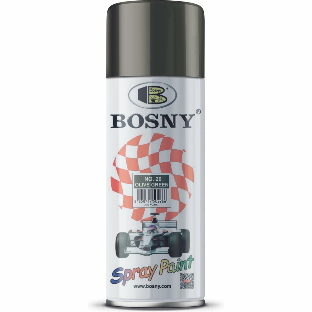 Универсальная краска Bosny зеленый оливковый RAL6003 26
