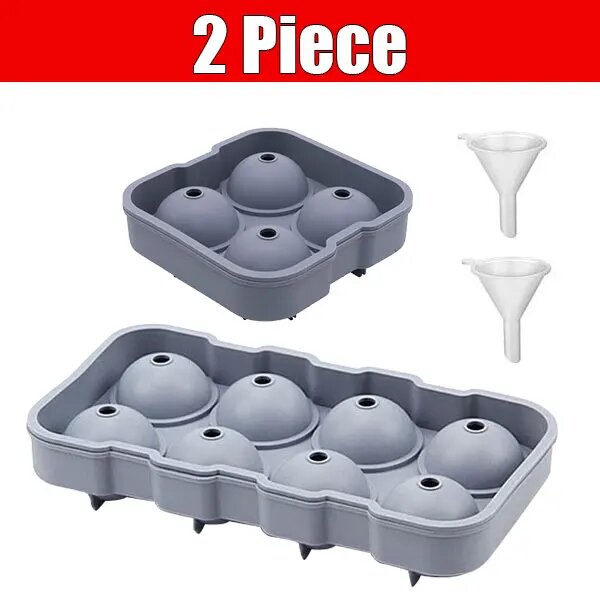 Силиконовые формочки для льда круглые 4/8 шт 2pcs Mixed Blue