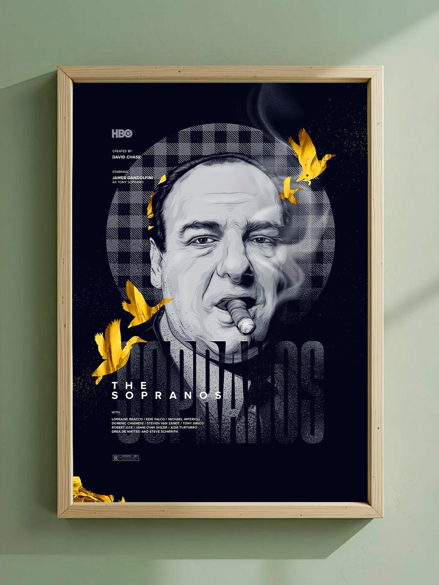 Постер, плакат на стену "Тони Сопрано: сериал Клан Сопрано" 42 см х 29,7 см (А3)