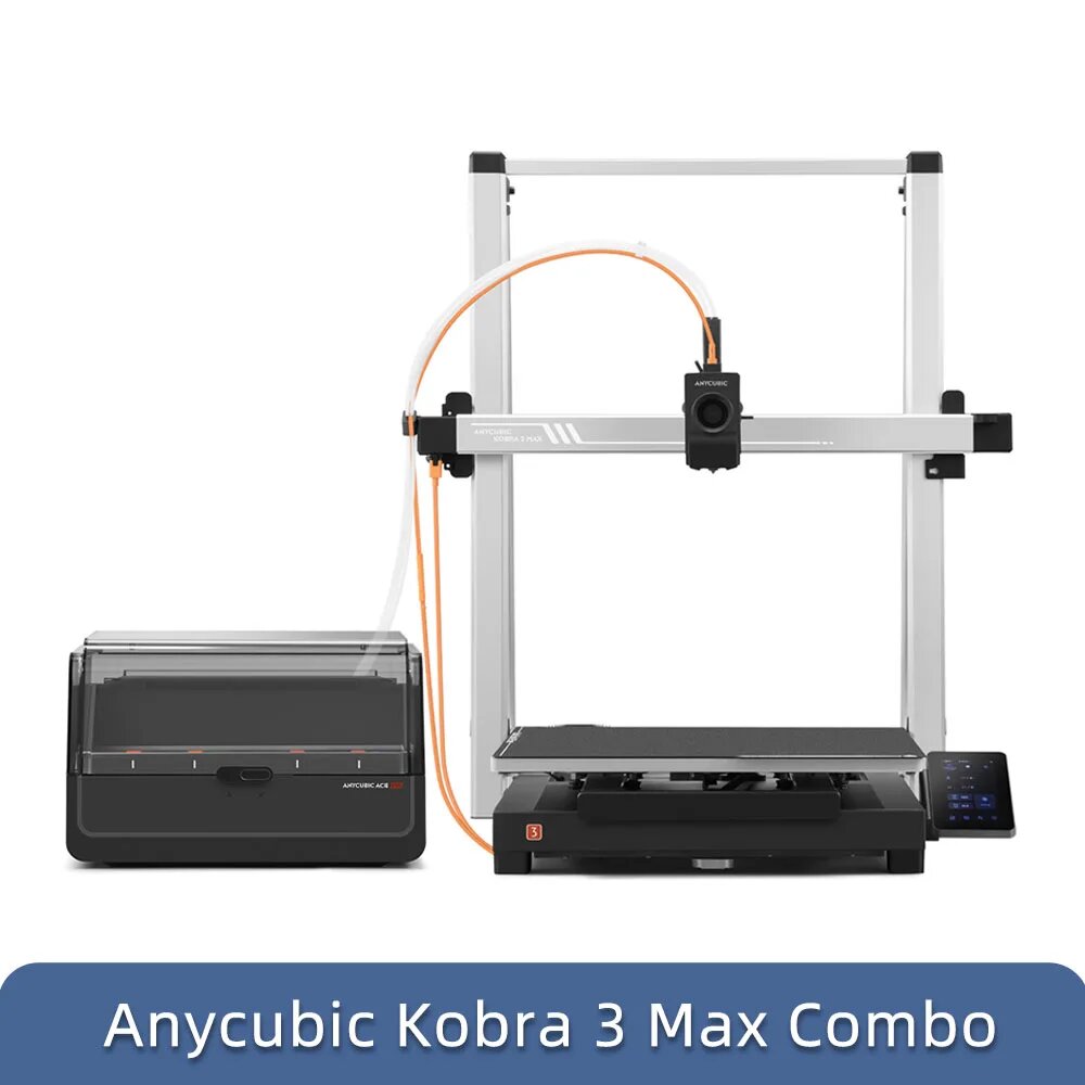 3D-принтер ANYCUBIC Kobra 3 Max Multi Color со скоростью печати до 600 мм/с, двойным зубчатым прямым экструдером и объемом печати 500*420*420 мм