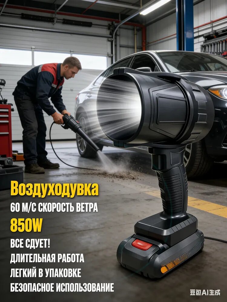 Воздуходувка аккумуляторная садовая, для машины 51000 об/мин