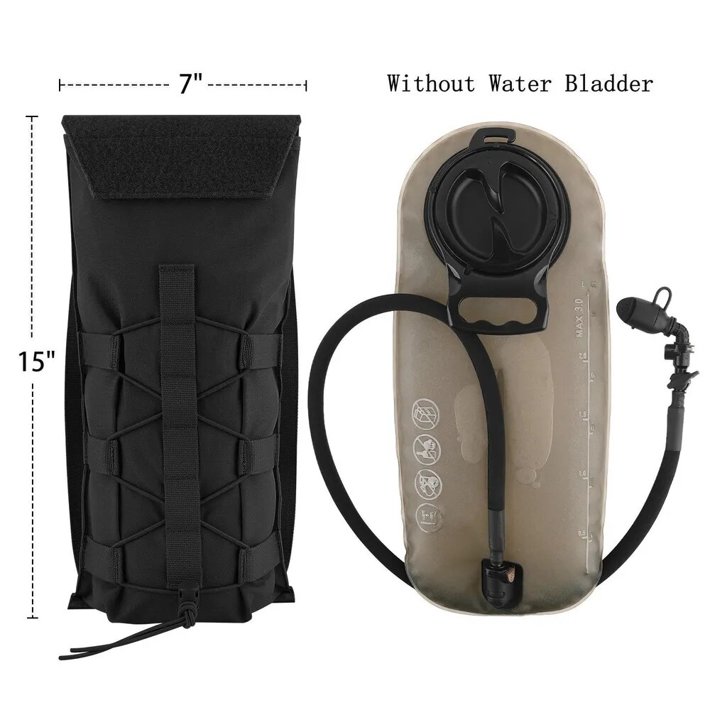 Krydex Gear Рюкзак гидратор тактический черный, нейлон Cordura 500D, 15x7 дюймов, с отделением для питьевой системы — фото 1