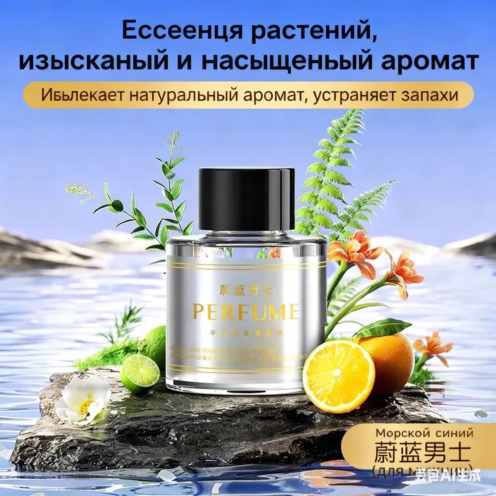 Ароматизатор автомобильный, голубой, 50 мл