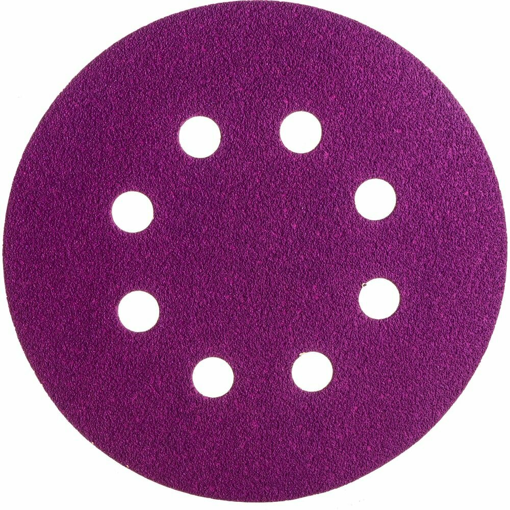 Круг шлифовальный Purple PP627 (125 мм; 8 отверстий; Р100; 100 шт) Hanko PP627.125.8.0100
