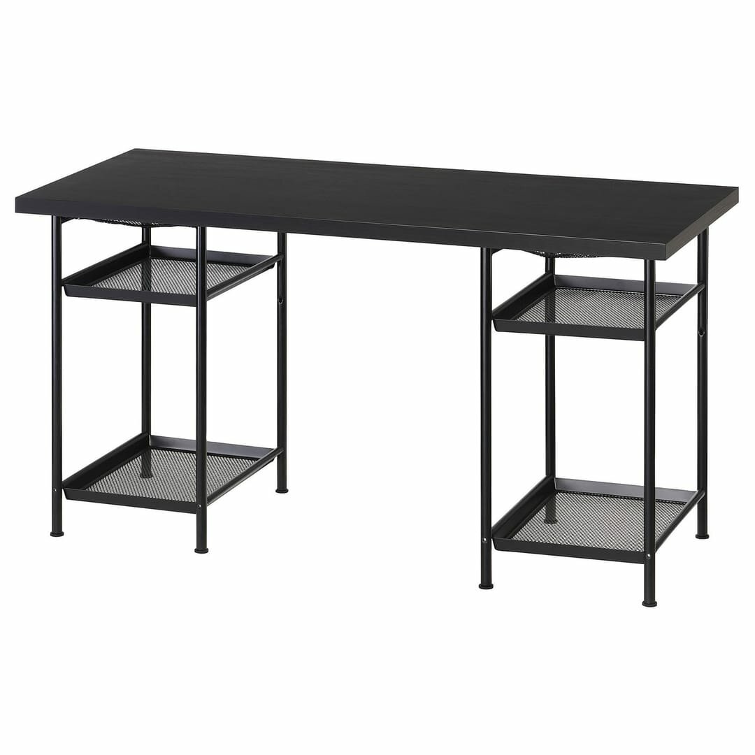 Письменный стол IKEA LAGKAPTEN/SP ND, темно-коричневый/черный, 140x60 см 995.638.64