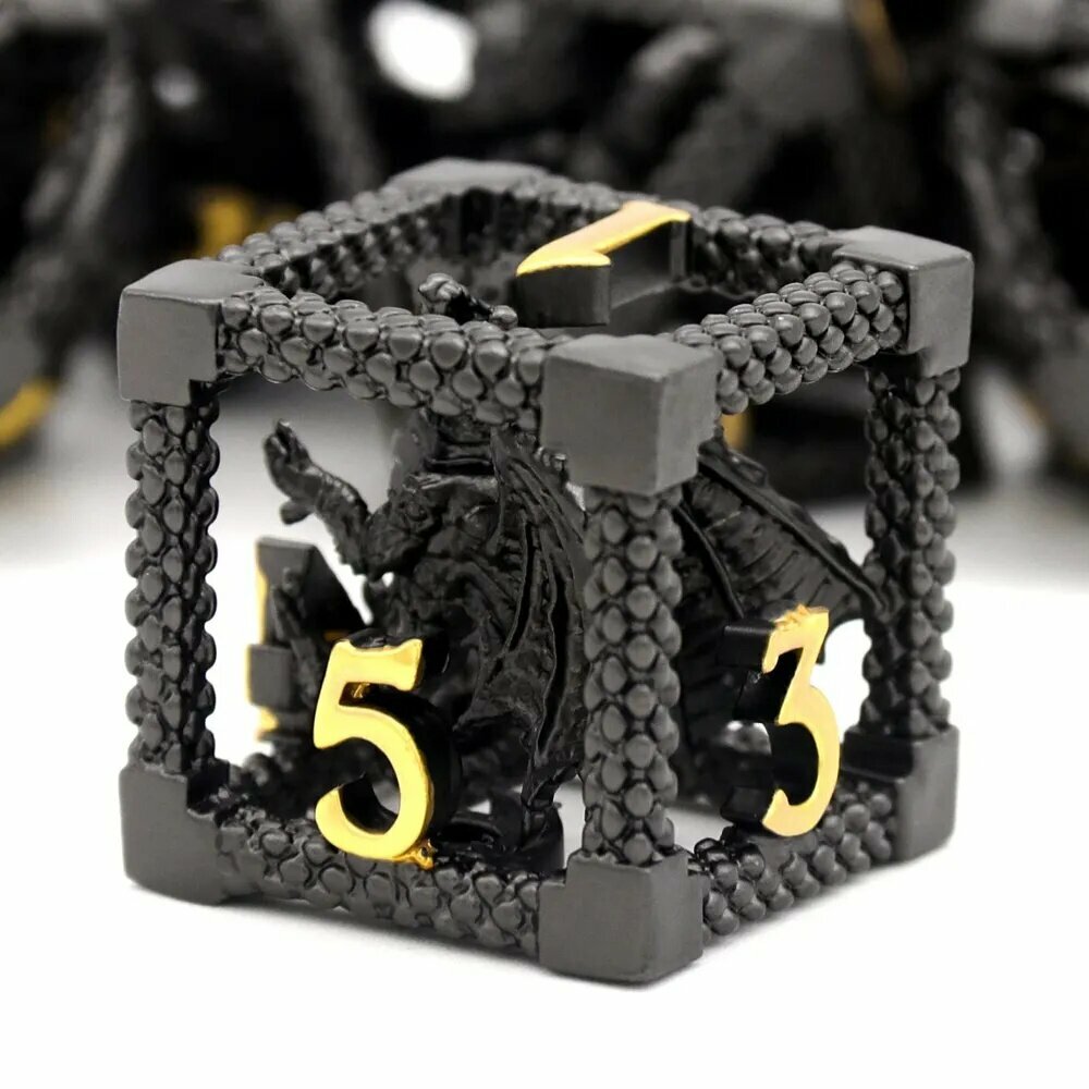 Набор Кубики металлические игральных костей, дайсы для DnD D&D днд 7шт, Dungeons & Dragons RPG