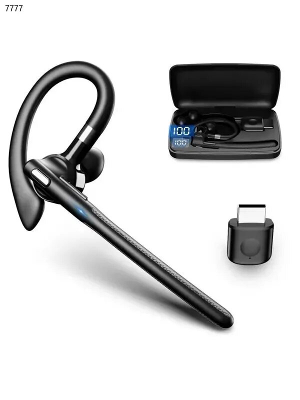 Наушники беспроводные с микрофоном, Bluetooth, USB Type-C, черный