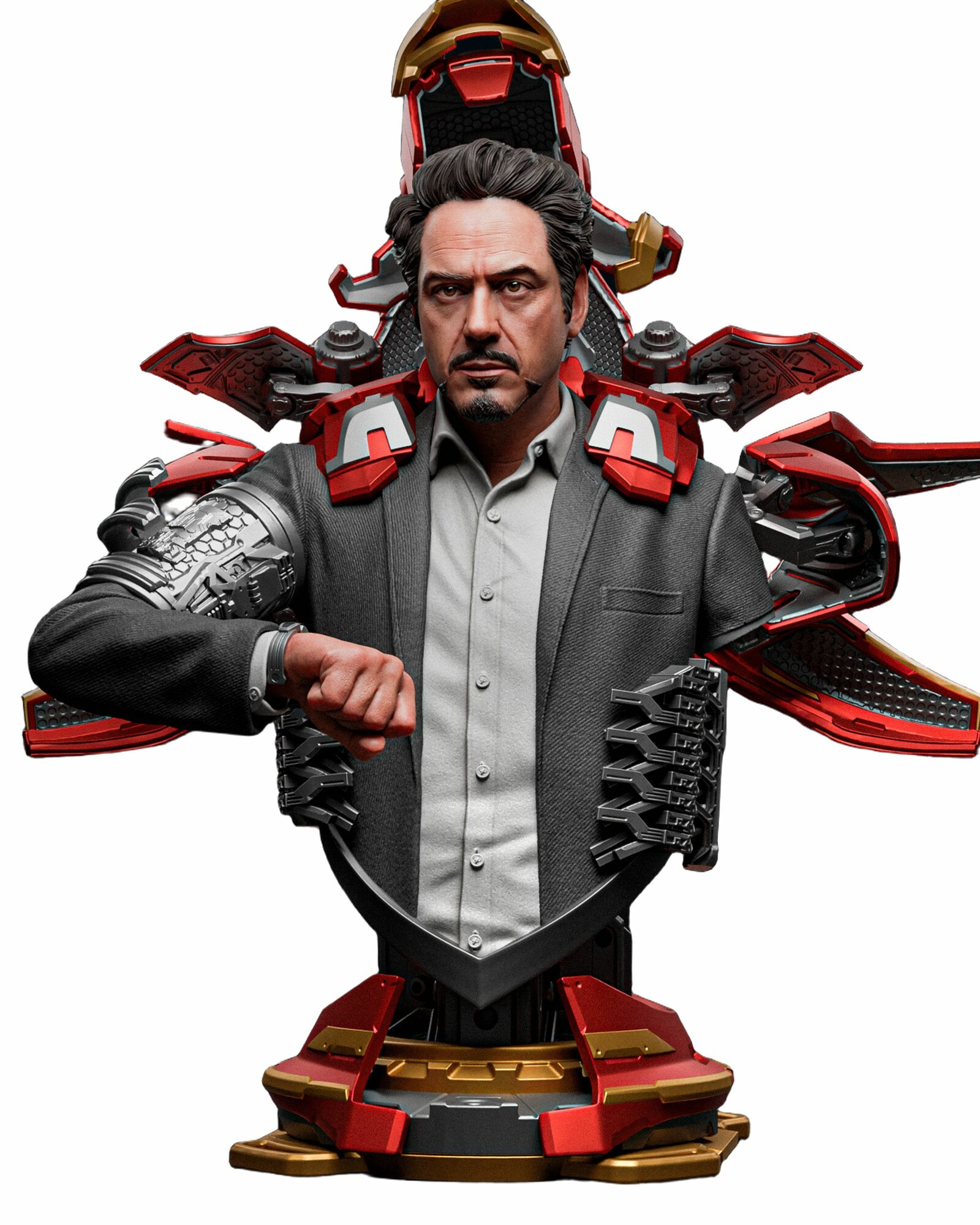 Сборная модель Tony Stark (Marvel), бюст, 170мм для покраски