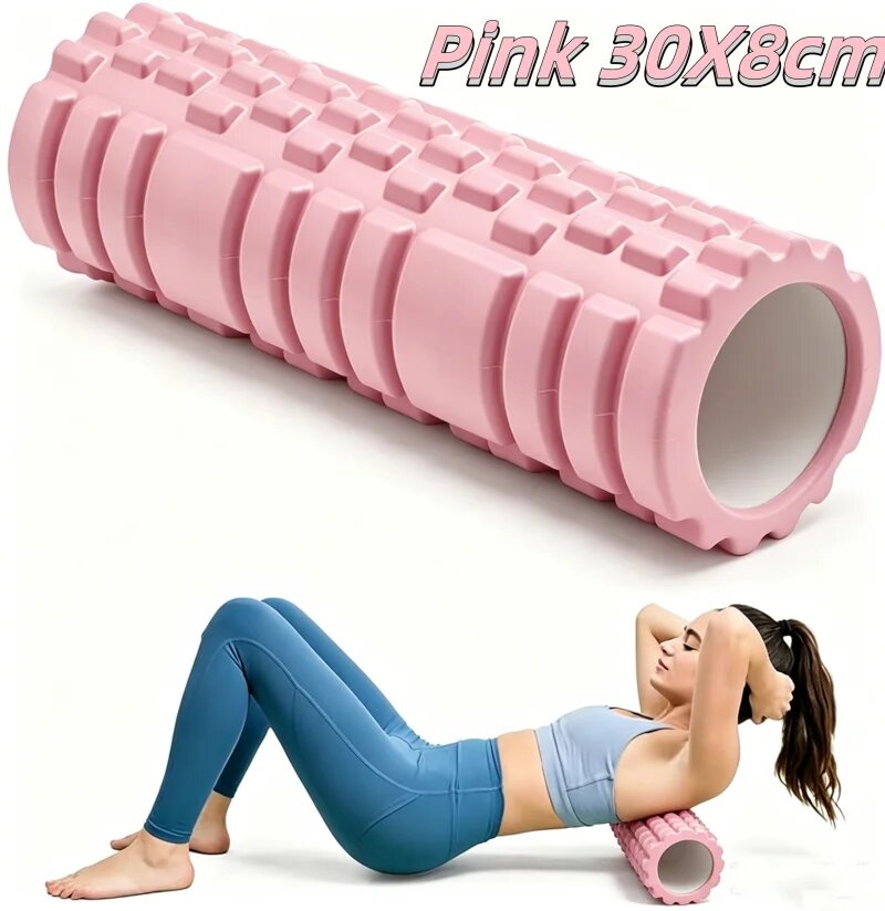 GOT-TOG Ролик для йоги из ЭВА 30 см черный Розовый, Pink