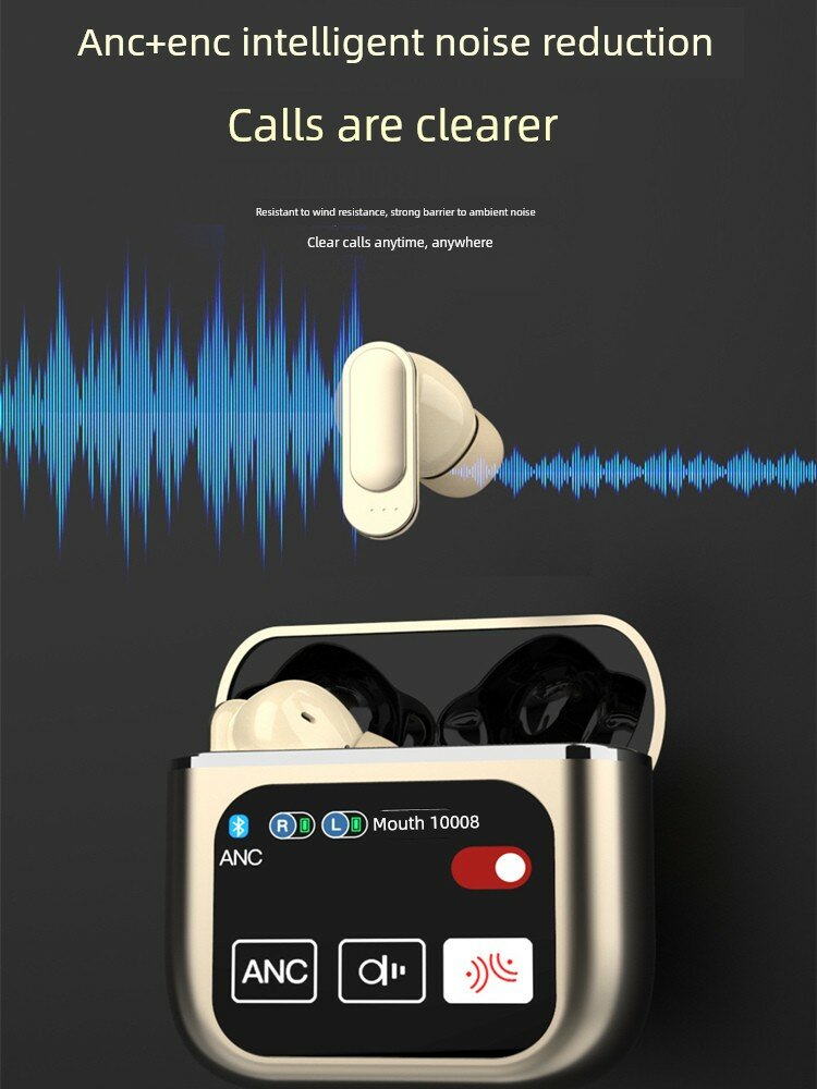 Наушники LX-10 Bluetooth с ANC, ENC, сенсорным управлением и эстетическим фиолетовым цветом