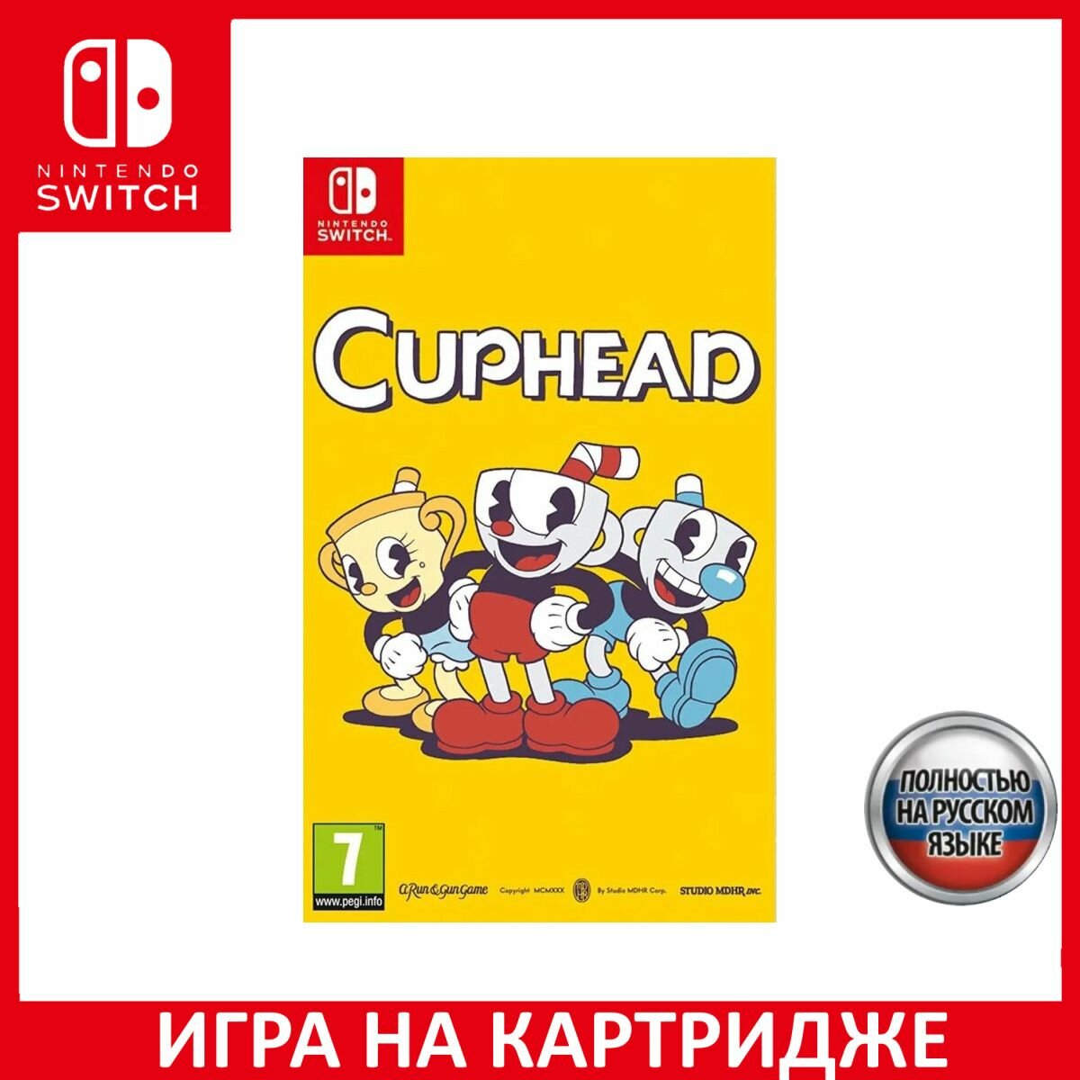 Игра Cuphead Switch Русская Версия Картридж на Nintendo Switch