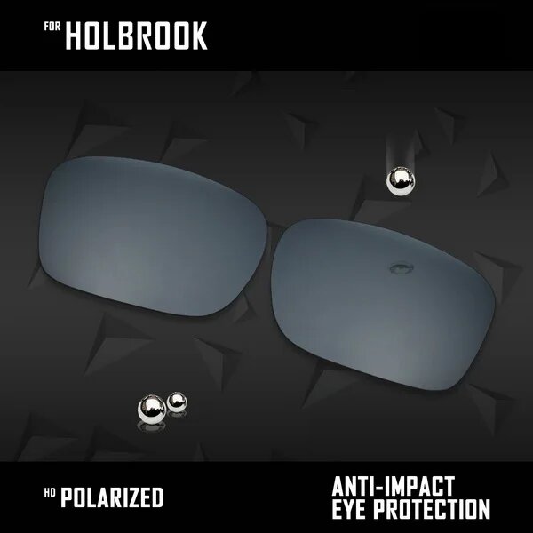 Линзы OOWLIT для Oakley Holbrook OO9102, поляризационные, разноцветные Black Chrome