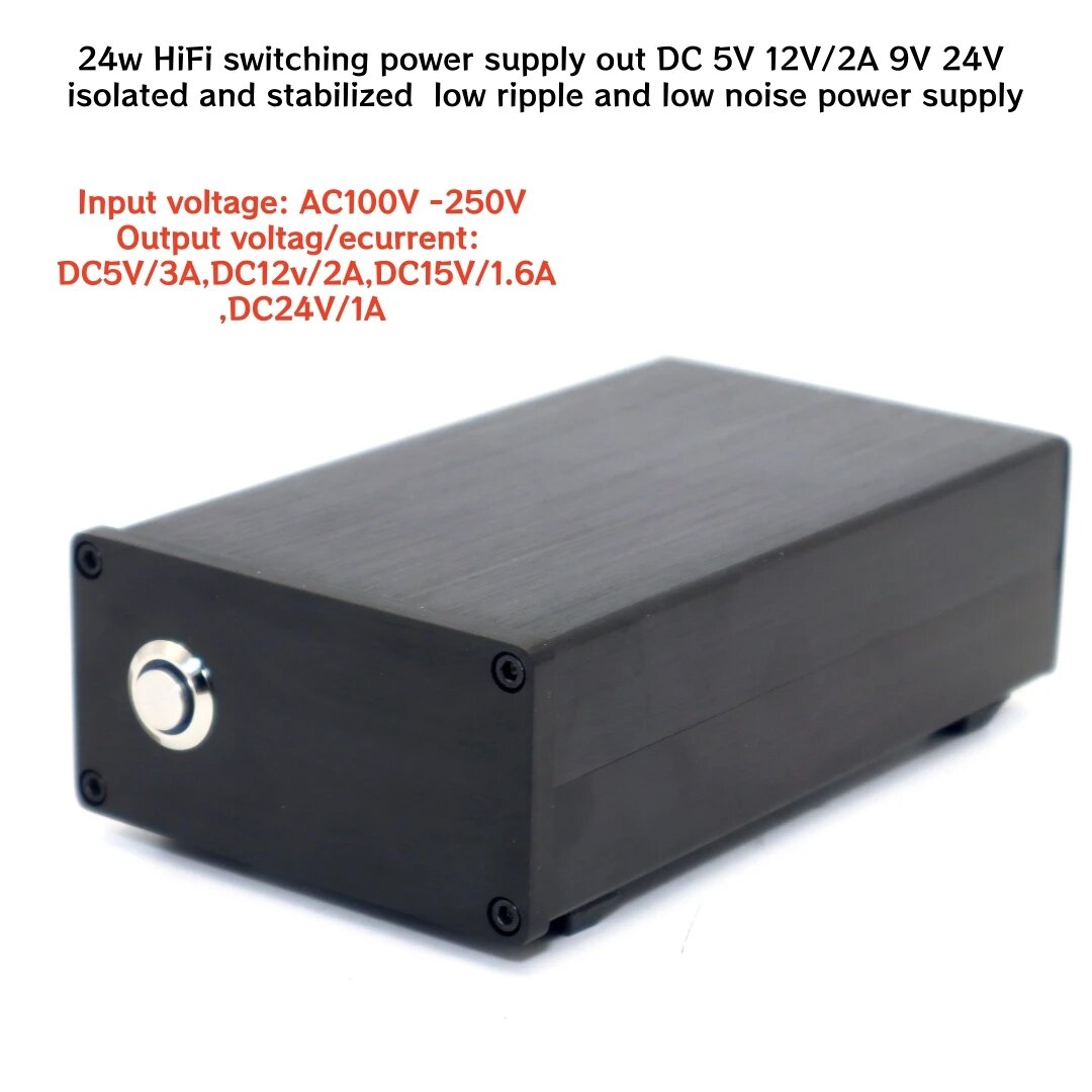 Импульсный блок питания TIANCOOLKEI 24Вт для ЦАП Серебряный, серебристый, OUT DC 12V