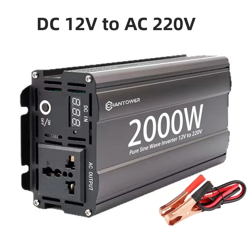 Инвертор с чистой синусоидальной формой сигнала DC 12В/24В в AC 110В/220В 5500Вт 5000Вт 4400/4000Вт 3000Вт 2000Вт Конвертер напряжения Автомобильный солнечный инвертор