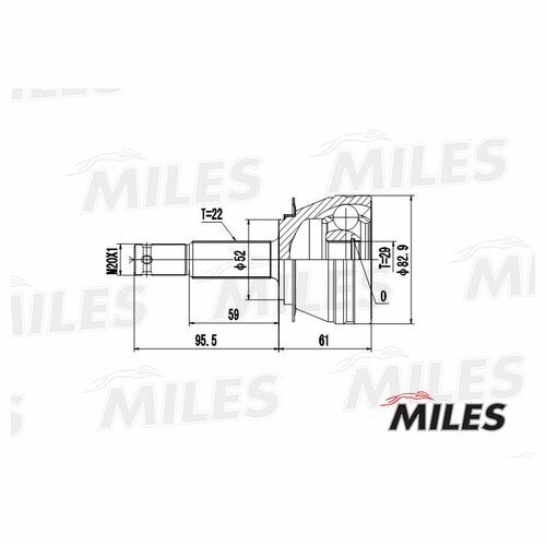 ШРУС MILES ga20082 для Daewoo Espero, Nexia