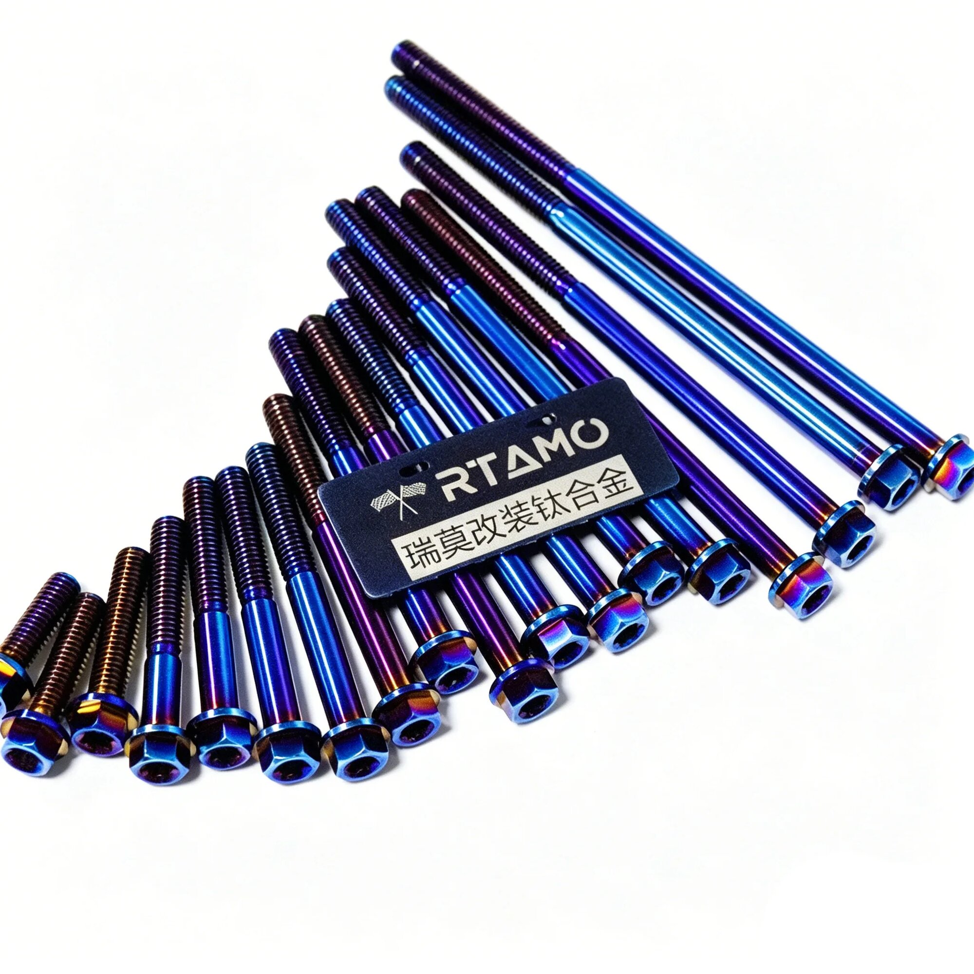 Болты RTAMO M6x20 из титана, Burnt blue, 120 шт.