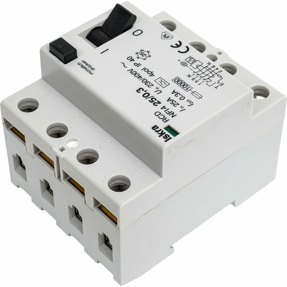 Устройство защитного отключения УЗО Mean Well Iskra NFI4-250,03 00237491 — фото 1