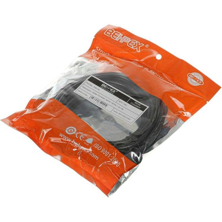 Кабель аудио-видео High Speed ver.1.4, HDMI m - HDMI m, 7 м позолоченные контакты, черный