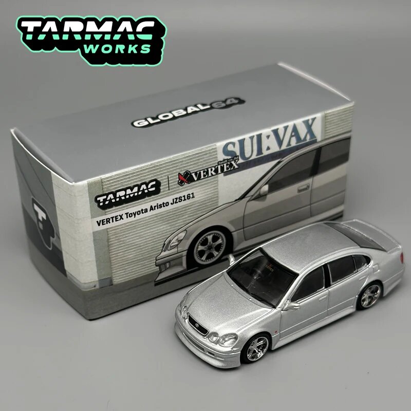Tarmac Works 1:64 TW VERTEX Toyota Aristo JZS161 серебристая модель автомобиля JZS161 Silver