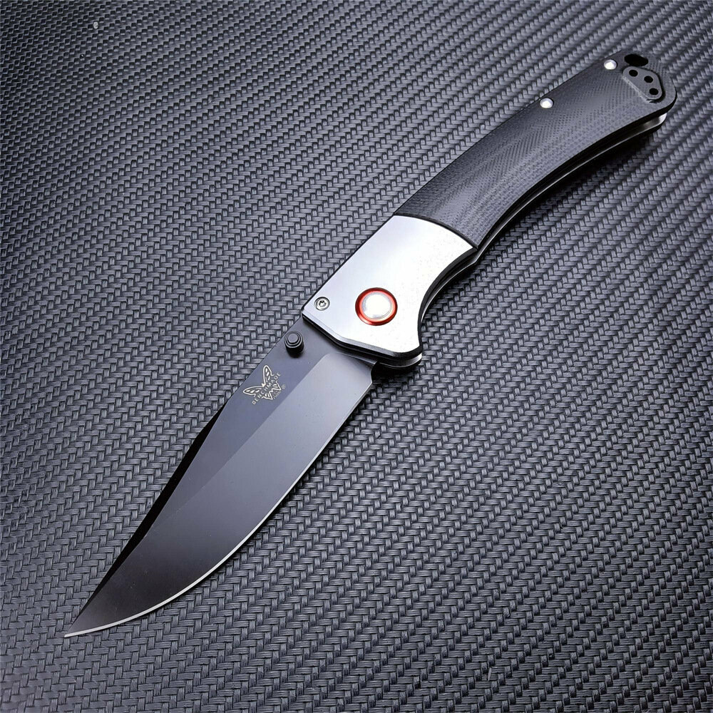 Benchmade15080 Универсальный карманный нож EDC складной модели, два варианта рукояток: натуральное дерево и износостойкий материал G10, подходит для кемпинга, выживания, рыбалки, охоты и нарезки фруктов