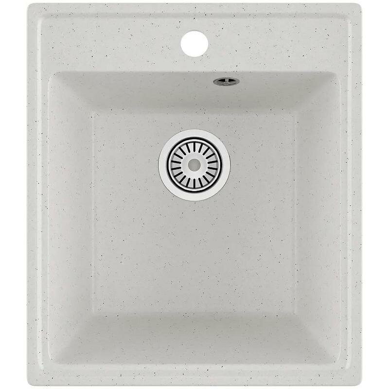 Мойка для кухни Maretti Kitchen 42,5х48,5 KT425-WH белая, 1 чаша, искусственный камень