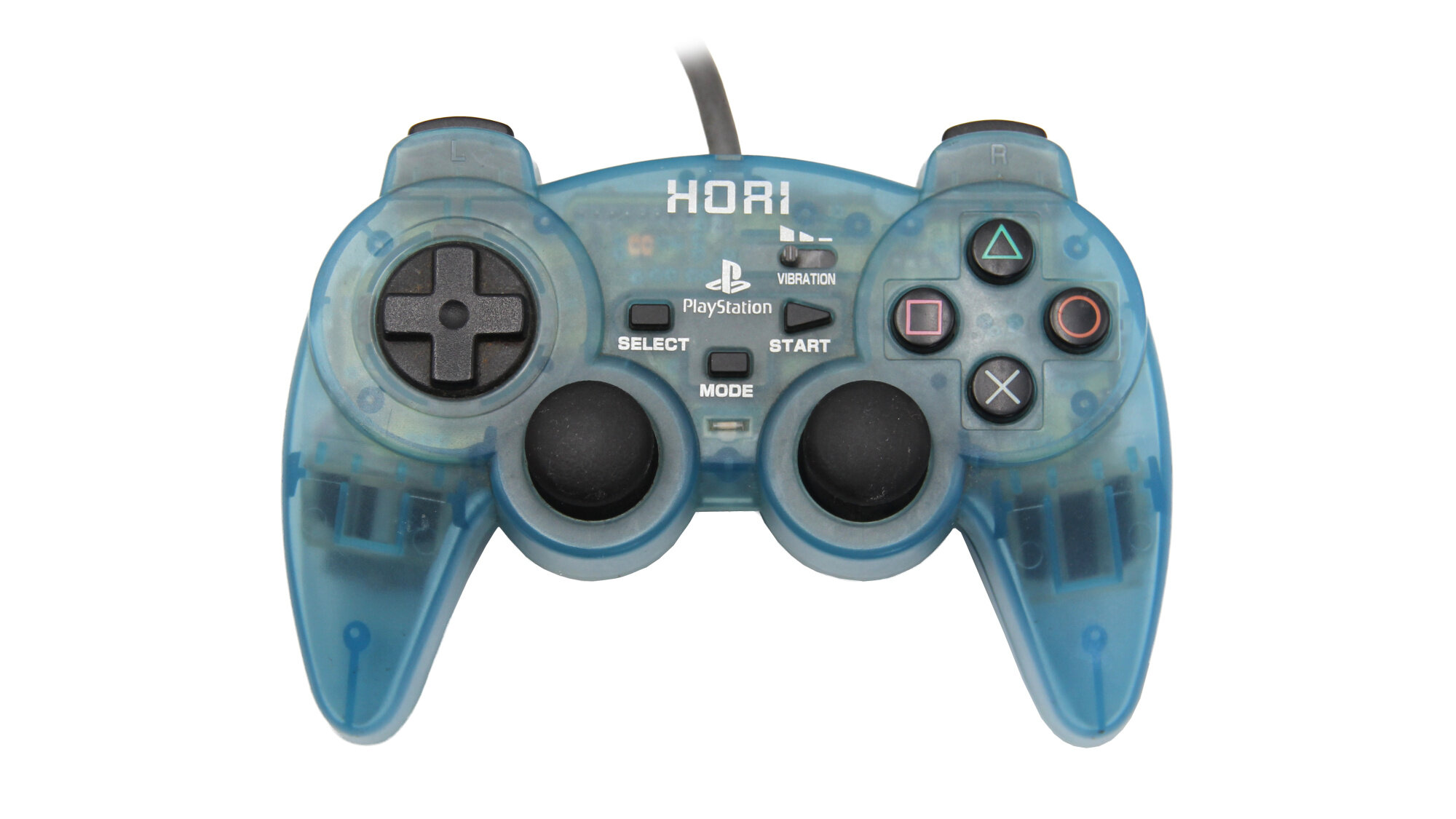 Геймпад проводной Hori Analog Sindou Pad для PS2 синий (прозрачный)