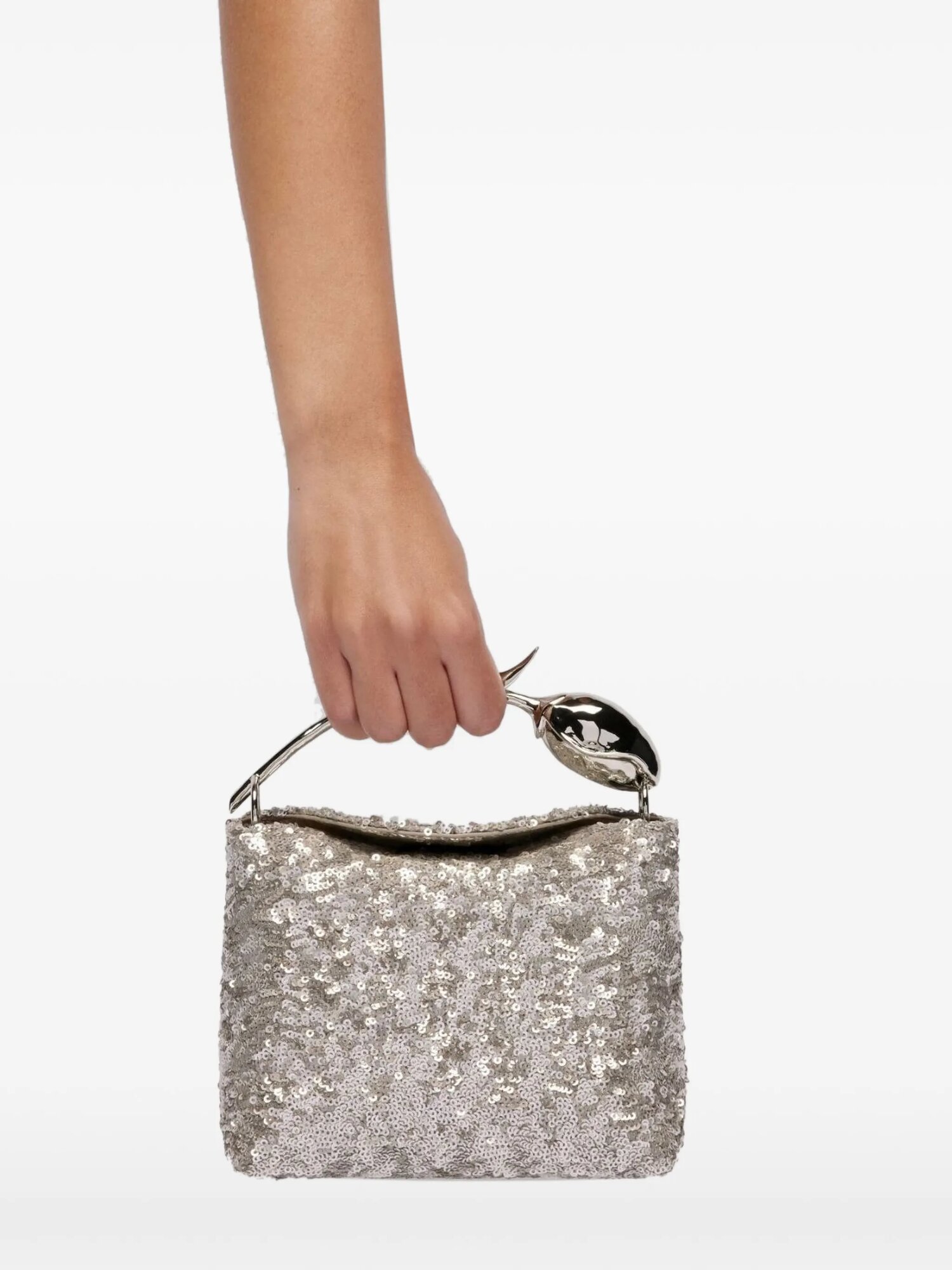 Сумка Erdem Bloom, Silver — фото 1