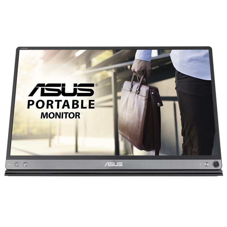 Монитор 16 Asus Portable MB16ACV, портативный, IPS, FHD (1920x1080), 250 кд/м, 5 мс, USB Type-C, серый