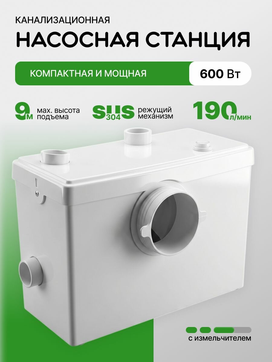 Канализационный насос с измельчителем (сололифт) 600 Вт TIM