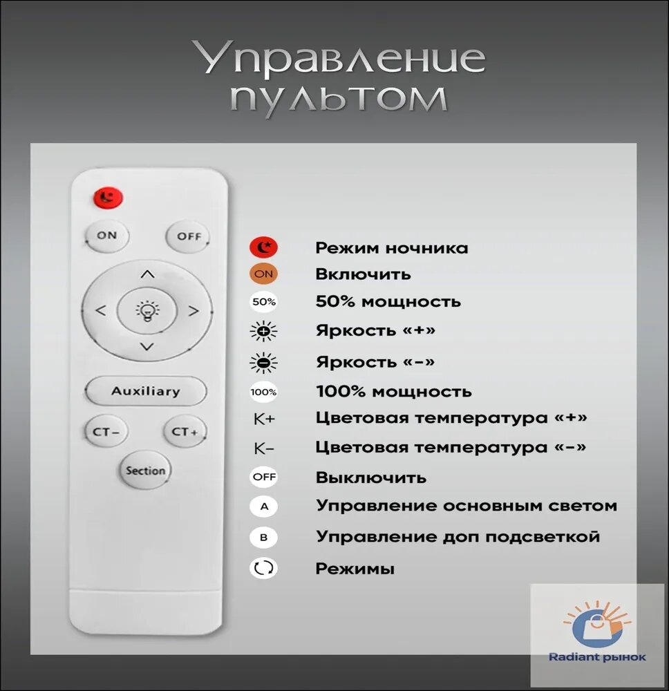 Потолочный светильник, LED, 90 Вт