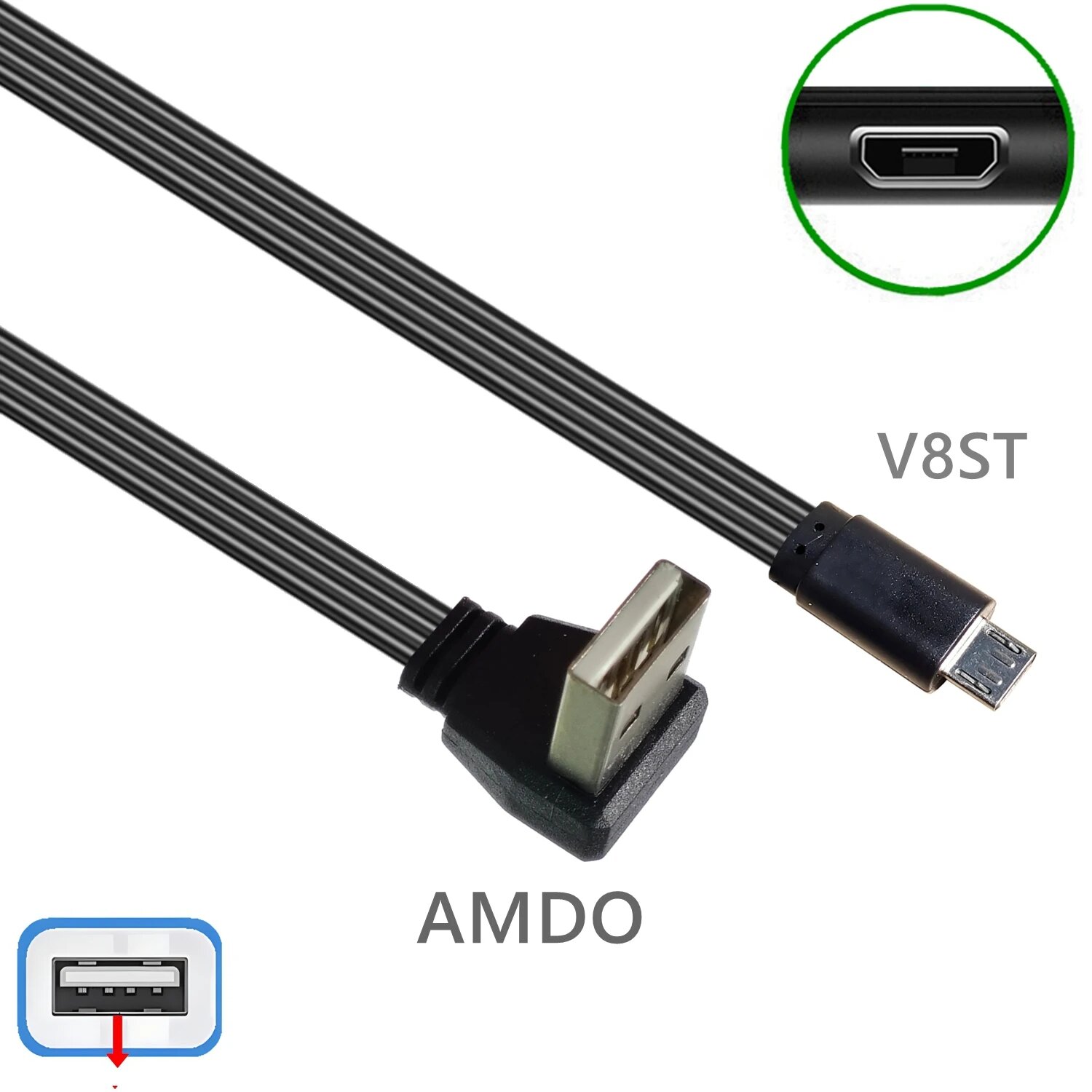 Micro USB кабель для планшета YG-003 10CM, AMDO-V8ST