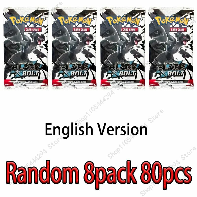 Коллекция карт Pokemon Trading Card Game MEGA EVOLUTI Scarlet Violet 8 Серый, BLACKY29-8 Pack