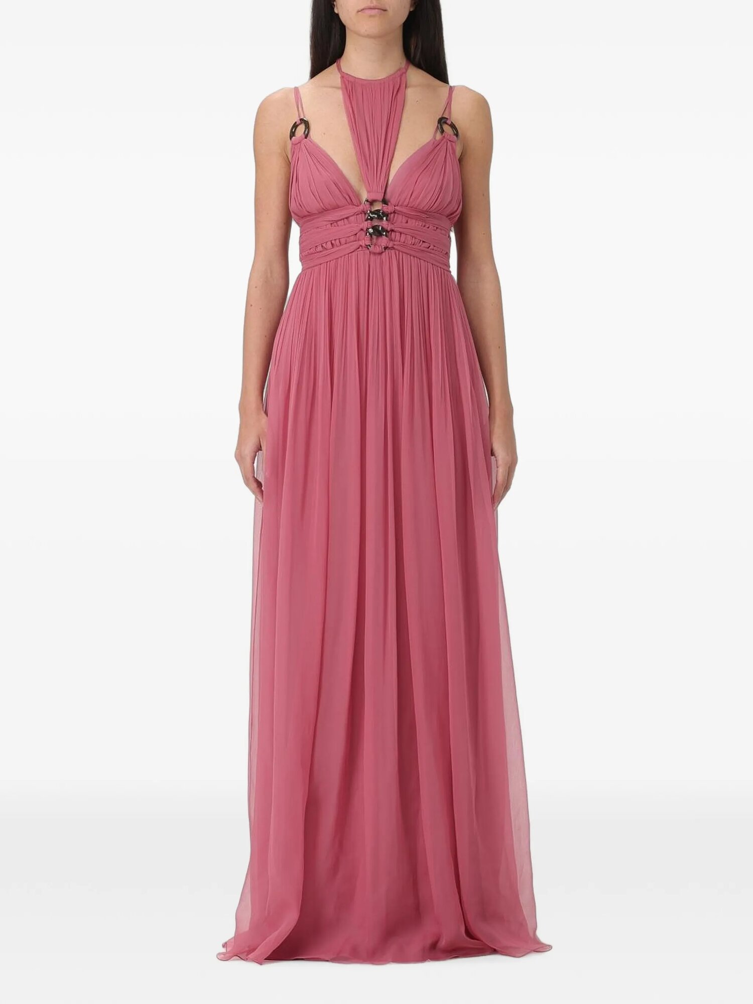 Платье Pleated ring-detail dress