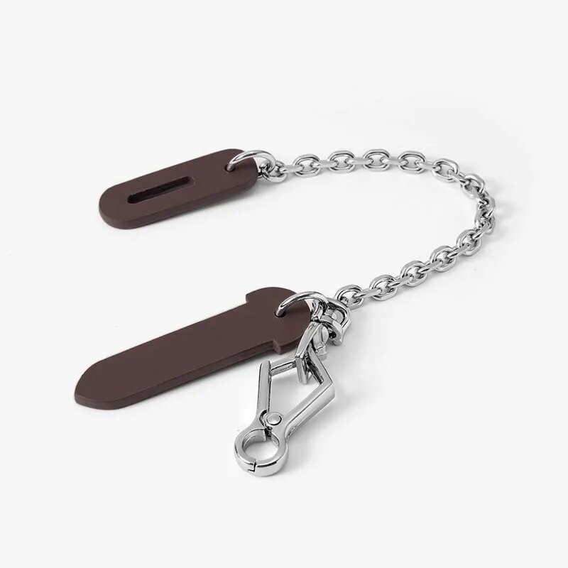 Кожаная булавка для сумки Herbag 31, Dark Brown Silver
