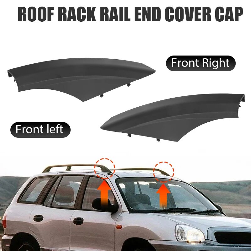 Заглушки для рейлингов крыши, 2шт Front, Hyundai Santa Fe 2002-2006