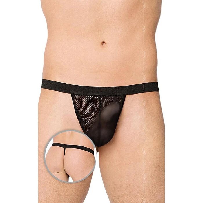 Мужские соблазнительные cтринги с прозраной вставкой«Soft Line» S/L