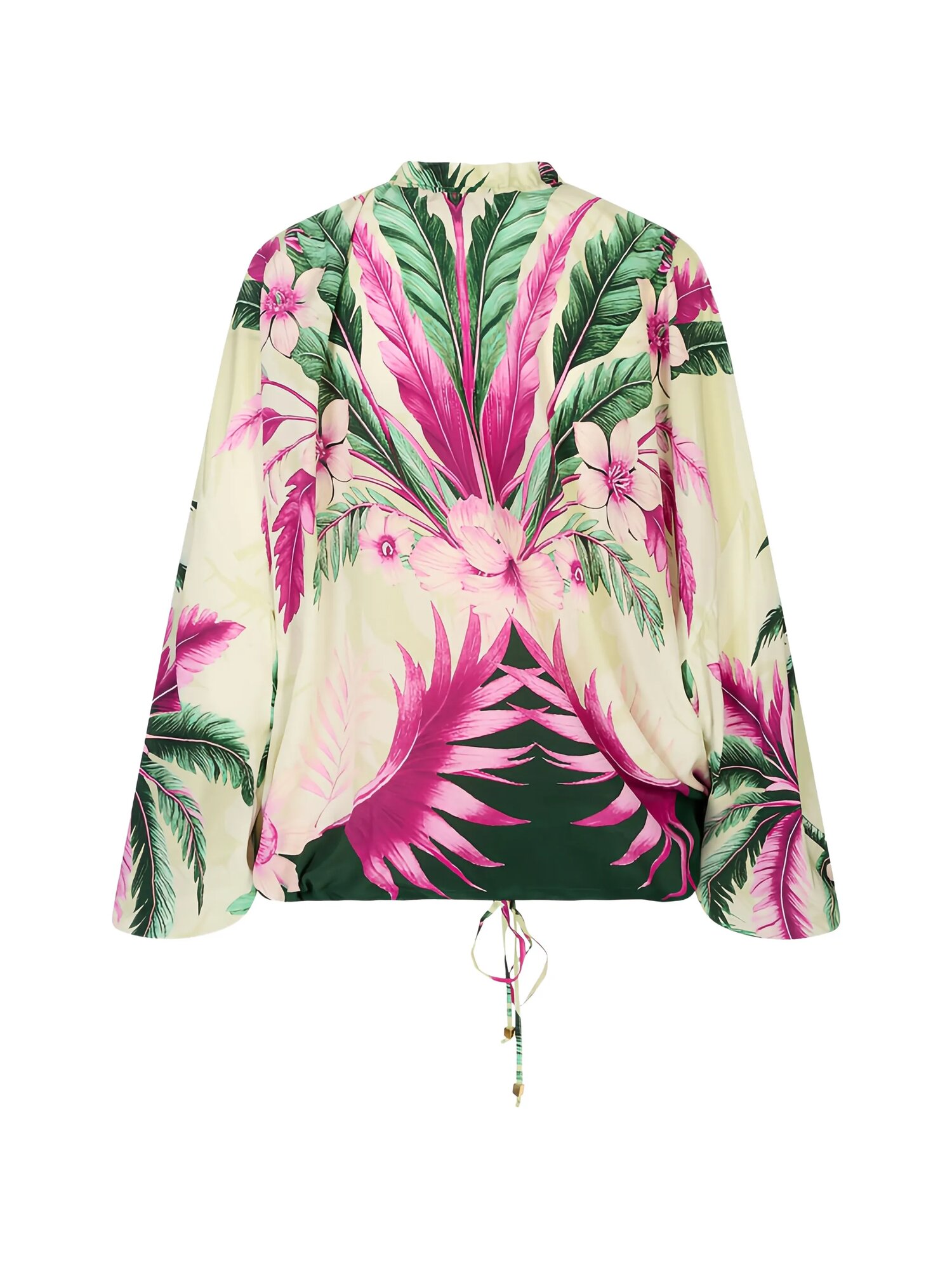 Блуза For Restless Sleepers Tropical-print drawstring blouse, размер 46, разноцветный — фото 1