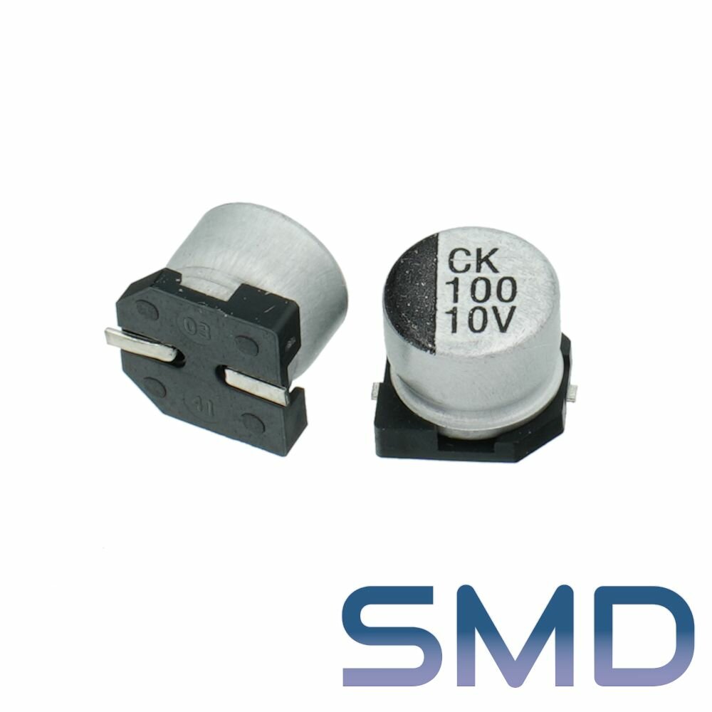 100мкФ 10В / SMD / 6,3x5,5 / 105 С / конденсатор электролитический (10шт)