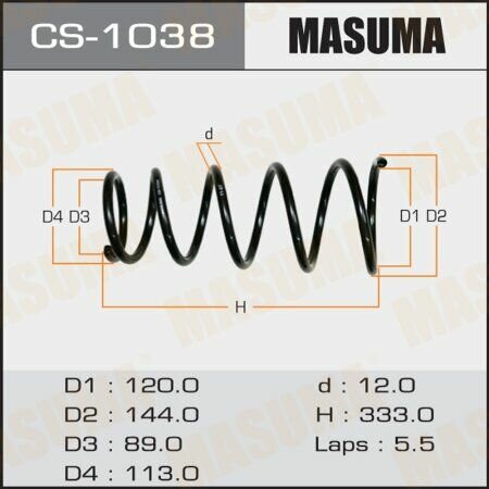 CS-1038 Пружина подвески TOYOTA CALDINA зад.