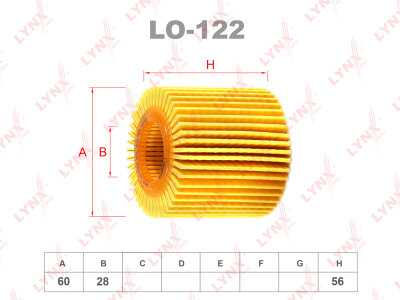 LO-122 Фильтр масляный TOYOTA 1.3-2.0