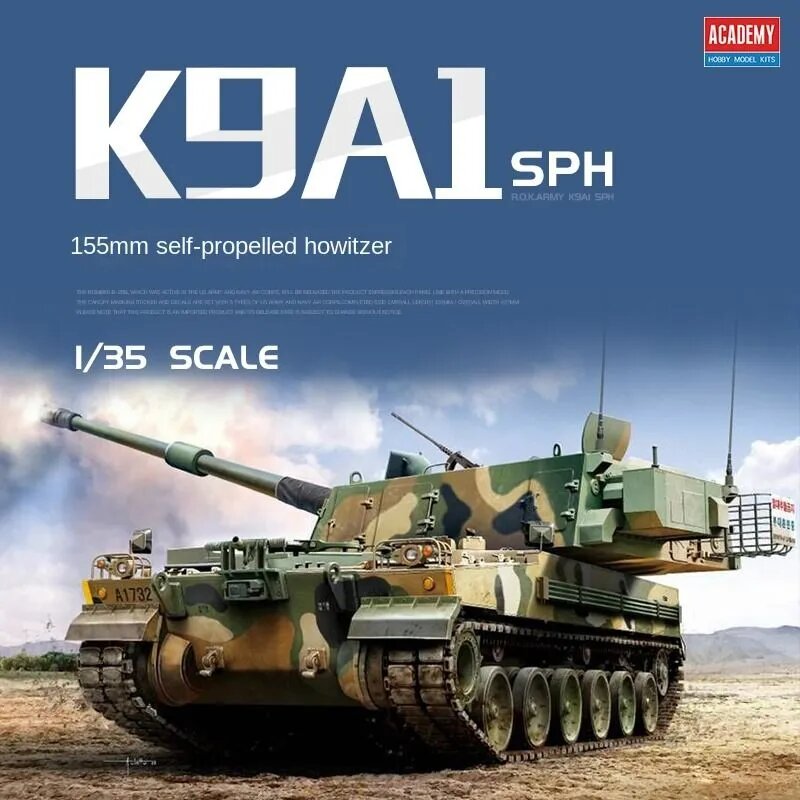 ACADEMY AC13561 1/35 ROK армия K9A1 155mm самоходная гаубица модель комплект