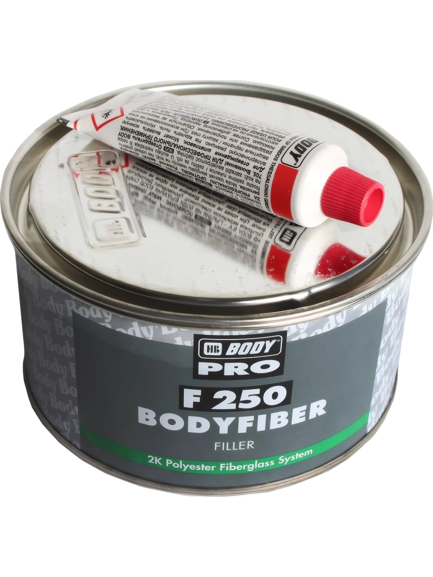 Шпатлевка полиэфирная HB BODY FIBER GLASS 250 0.75кг