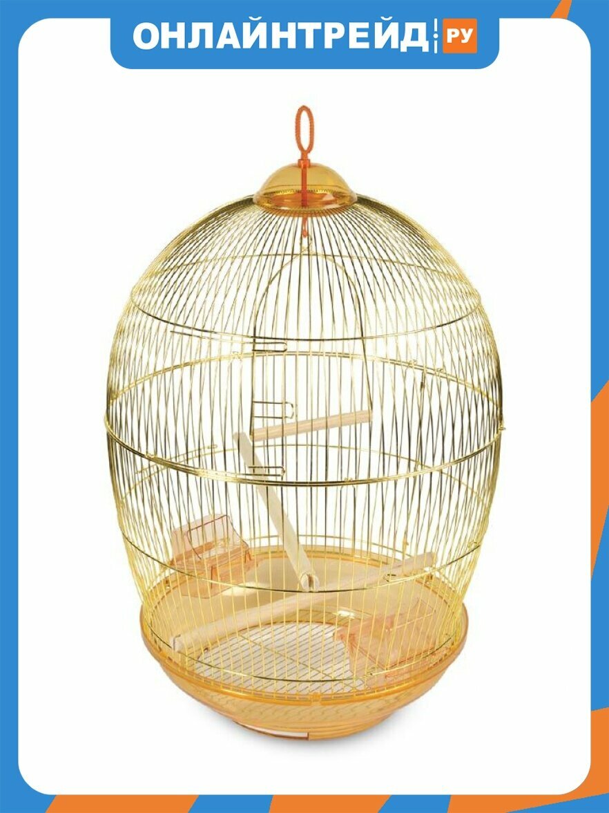 Клетка Triol 480G для птиц круглая, золото, d480*765мм