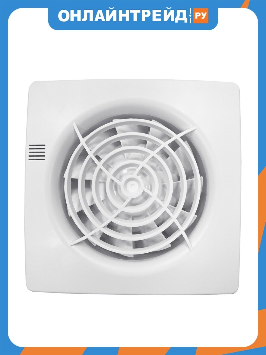Накладной вентилятор с коротким патрубком Seicoi SMPS04-01B Floxy 100H White (таймер + датчик влажности)