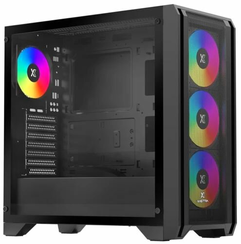 Компьютерный корпус XASTRA A500 4ARGB (A500-BK-FC120ARGB-4F-GL) черный - Midi Tower, ATX, USB 3.2 Gen 1 Type-A, USB 3.2 Gen 2 Type-C